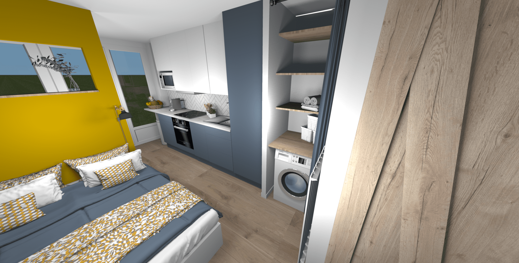 Transformation d'un garage en studio