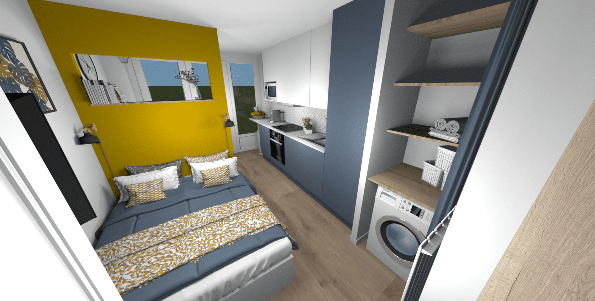 Transformation d'un garage en studio