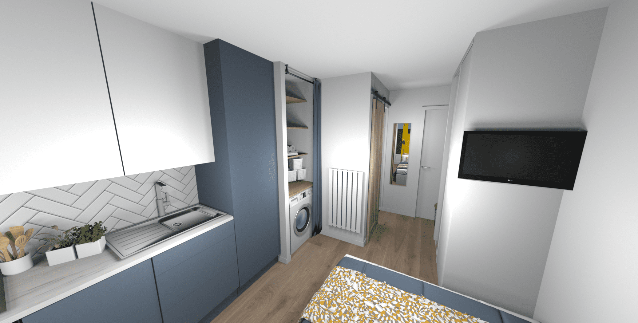 Transformation d'un garage en studio